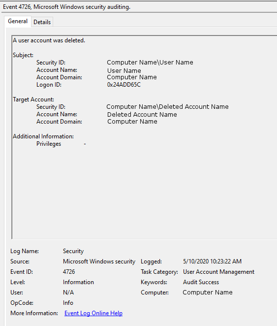 What2Log - Account Deleted
